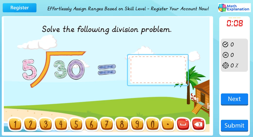 Math Explanation | Division by 5 - Engaging Primary Maths Software